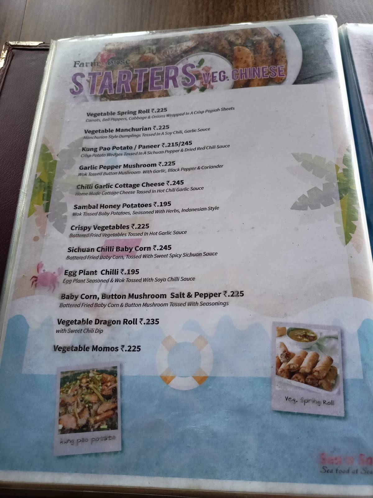 Menu at Farmhouse Sea n Sand, Vasai, Pachu Bandar