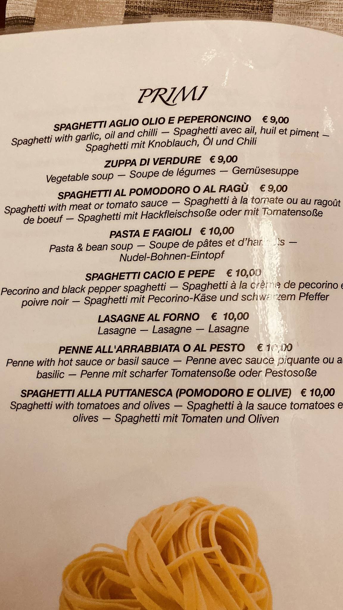Menu at Bacaro Quebrado pub & bar, Venice