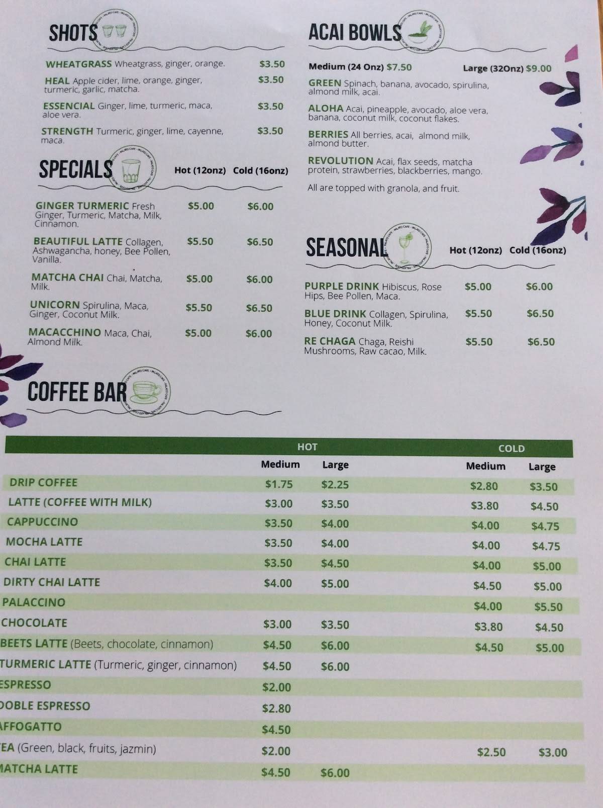 Menu at Palato Cafë pub & bar, Vero Beach