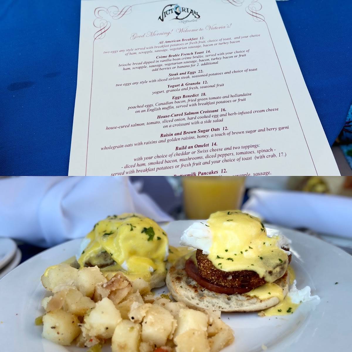 Menu at Victoria's Restaurant, Rehoboth Beach, 2 Olive Ave