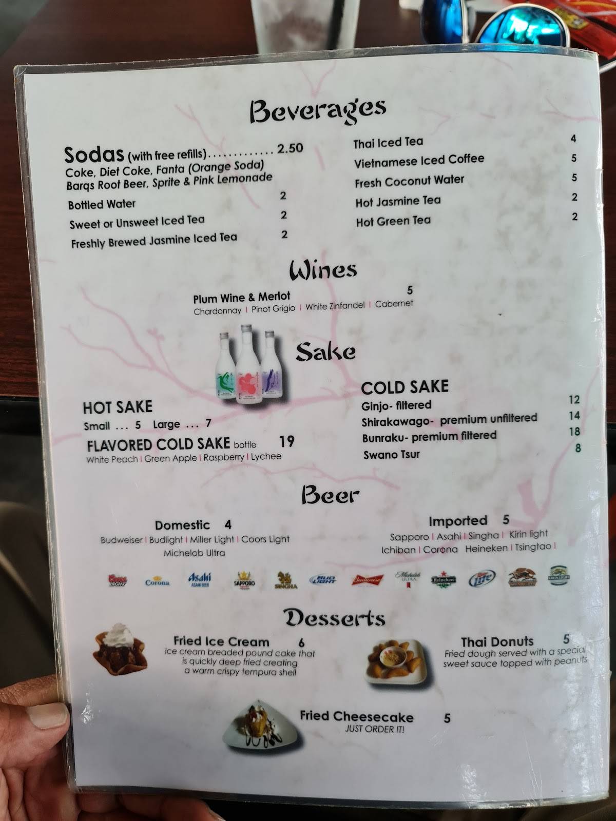 Menu at Wabi-Sabi restaurant, Merritt Island