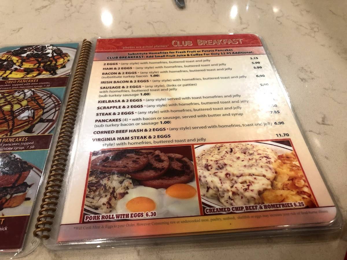 Menu at Eagle Diner restaurant, Warminster