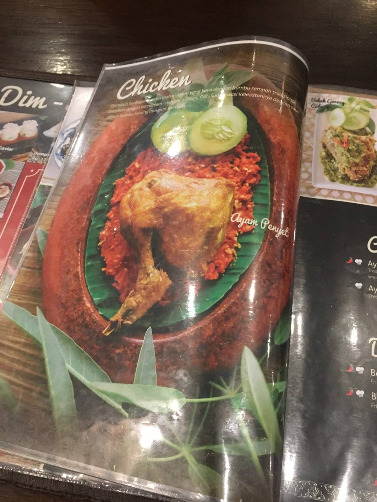 Menu at Warung Tekko restaurant, Tangerang, Jl. Citra Raya Boulevard