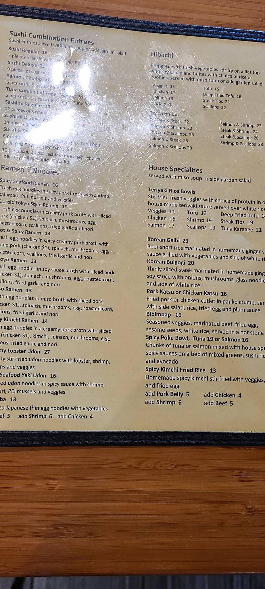 Menu at Tobiko Sushi restaurant, Westfield