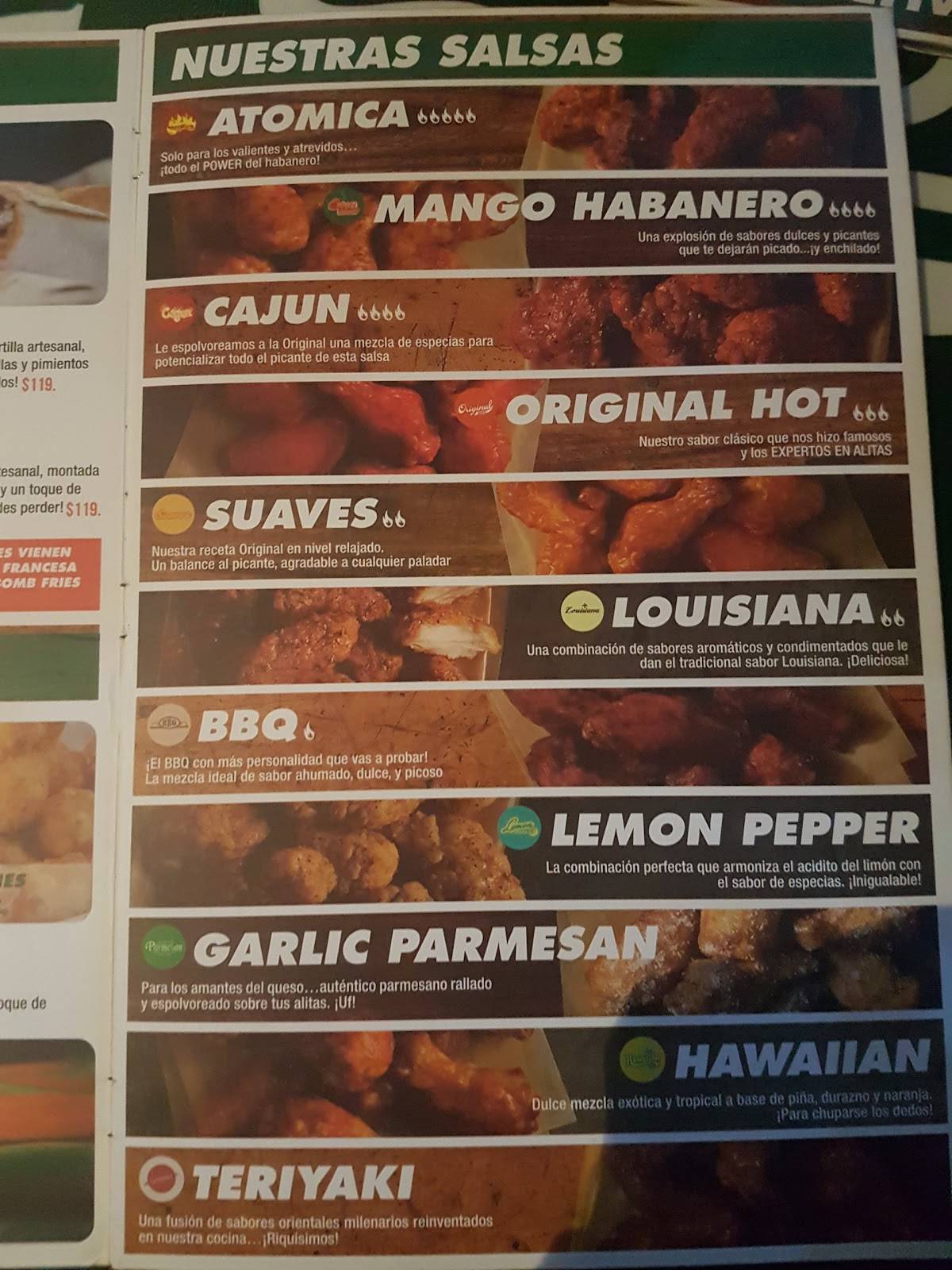 Carta del restaurante Wingstop Lindavista, Ciudad del México, Calle ...