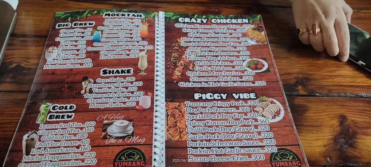 Menu at Yumrang Cafe & Restro, Guwahati