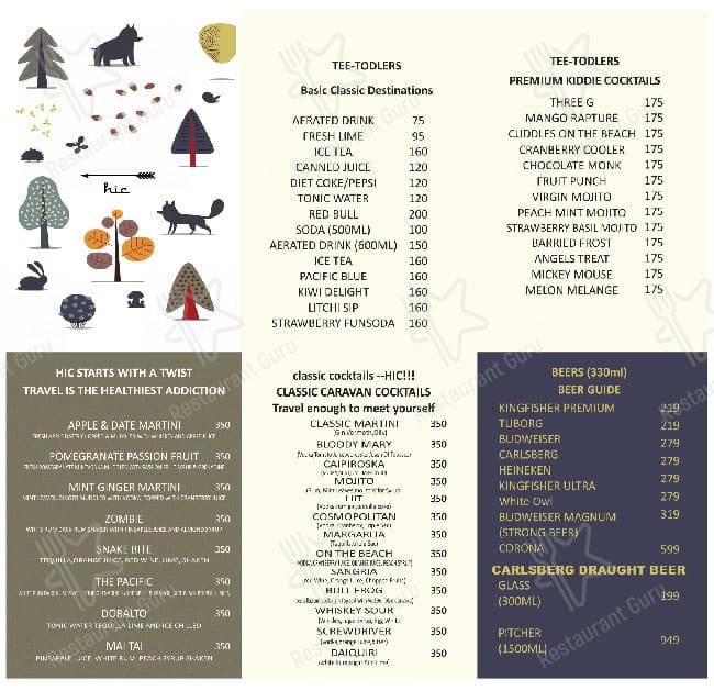 Menu at The Caravan Menu, Thane, Sun Magnetica