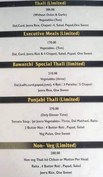 Menu at Black Mamba, Bhopal, 5FQ2+3J3