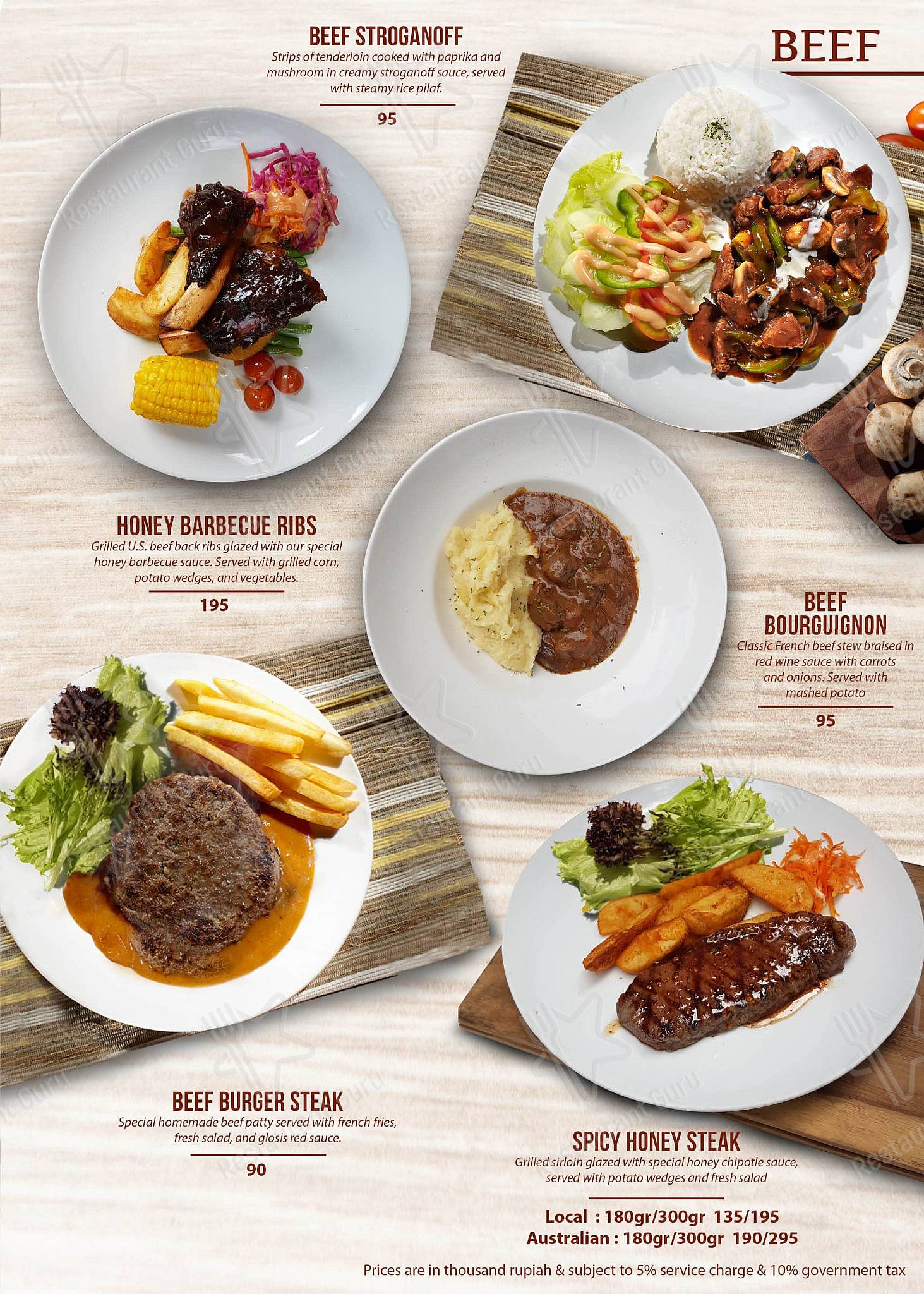 Menu at Glosis Restaurant, Bandung, Jl. Citarum No.12