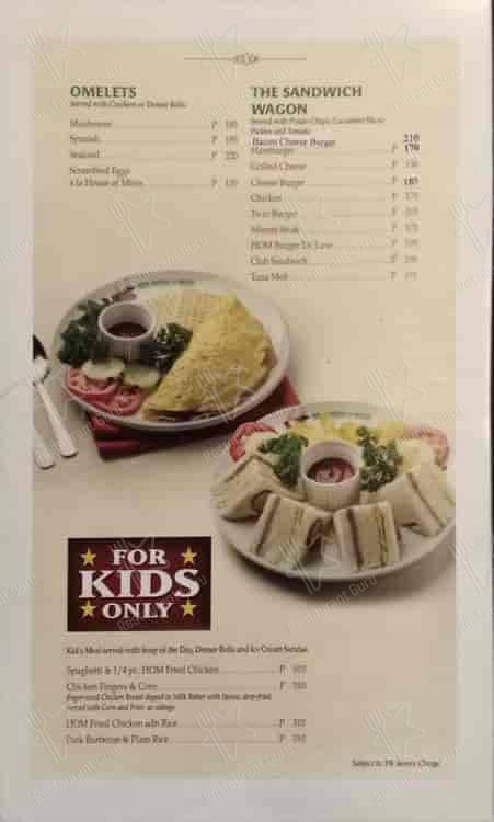 Menu at SGS House of Minis restaurant, San Juan, J322+W8H