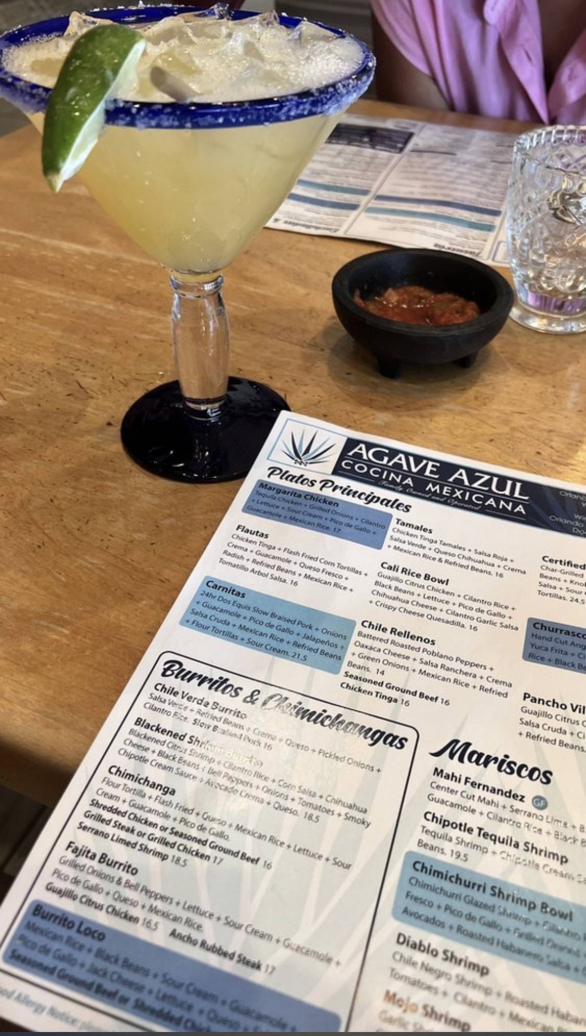 Menu at Agave Azul Kirkman restaurant, Orlando