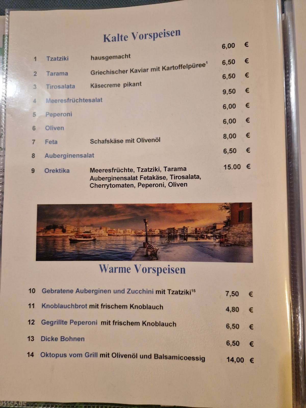 Speisekarte von Akropolis restaurant, Inzlingen