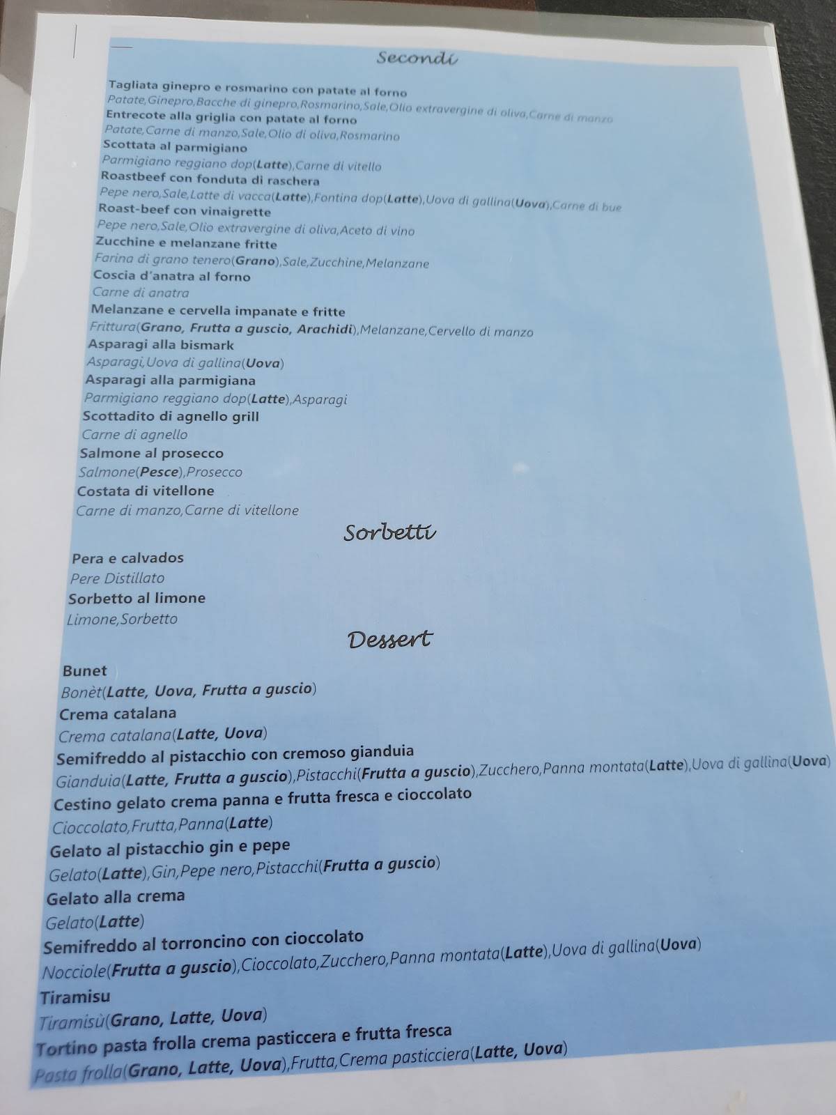 Menu da Al Monte Dei Cappuccini pizzeria, Torino