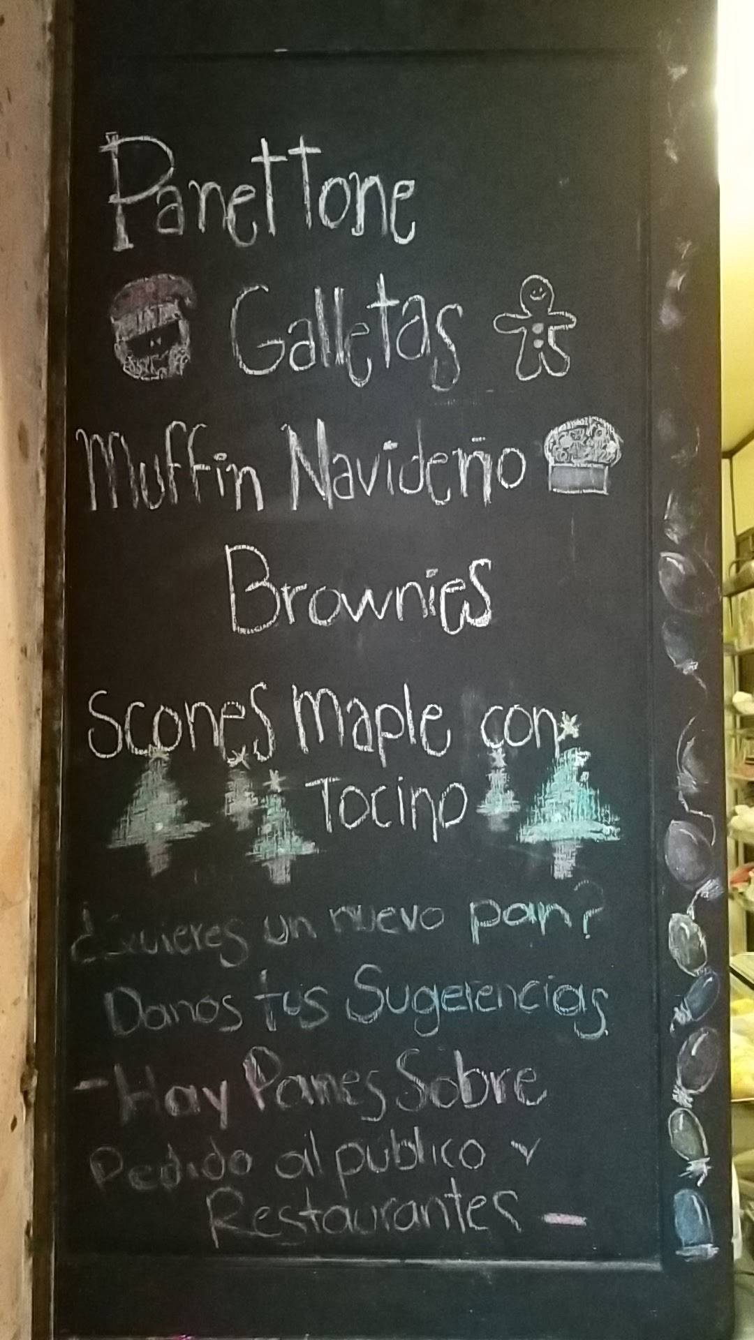 Menu at Al Son Del Pan, Ciudad López Mateos