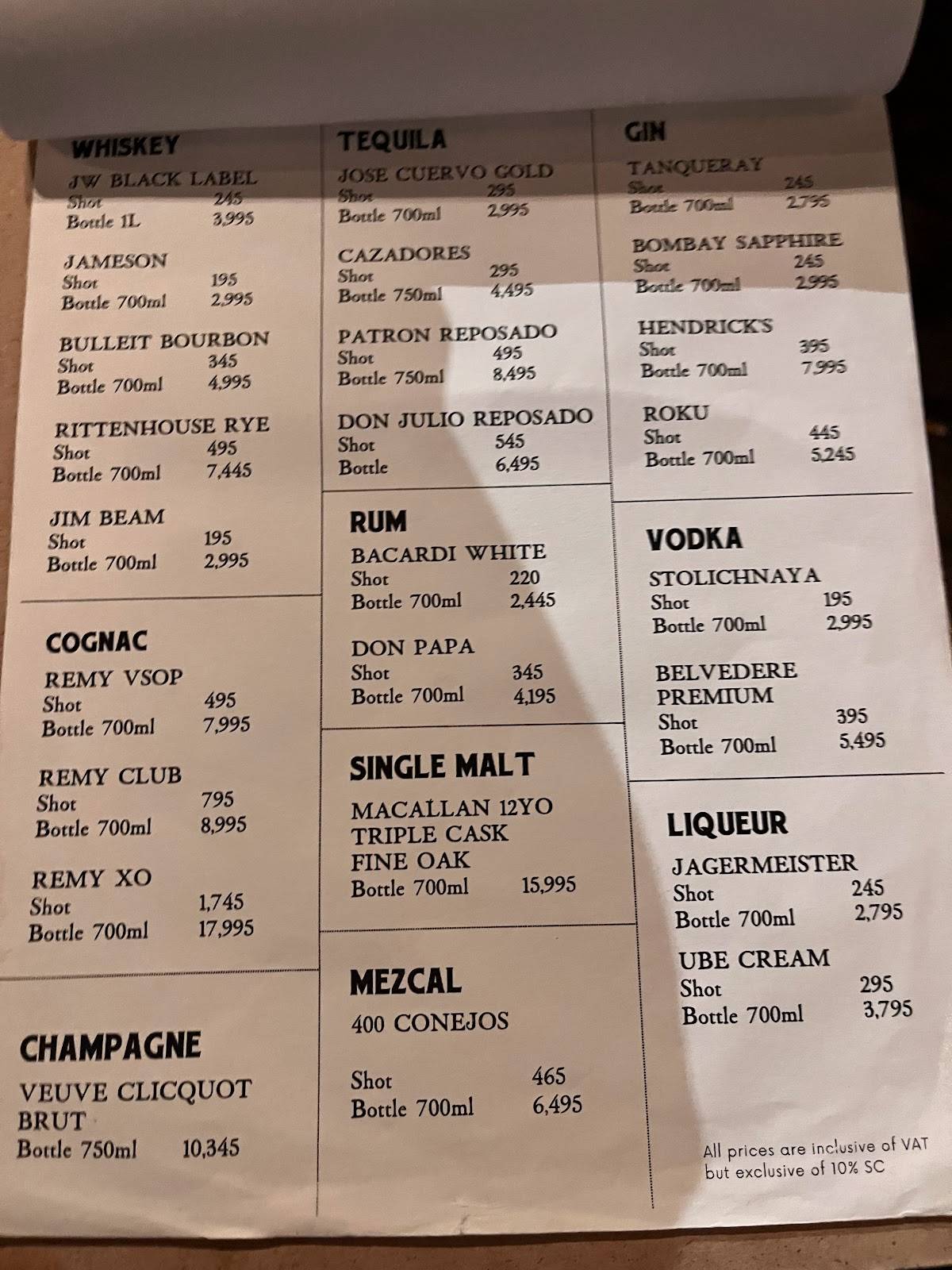 Menu at Alamat Filipino Cuisine pub & bar, Makati