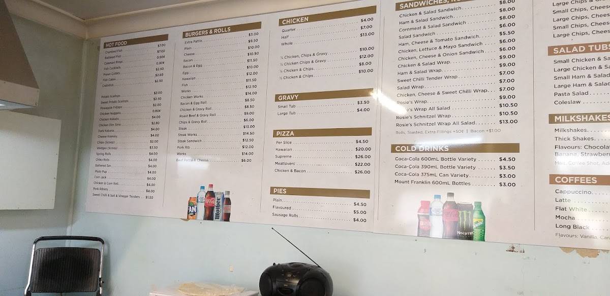 Menu at Albion Store Inverell restaurant, Inverell