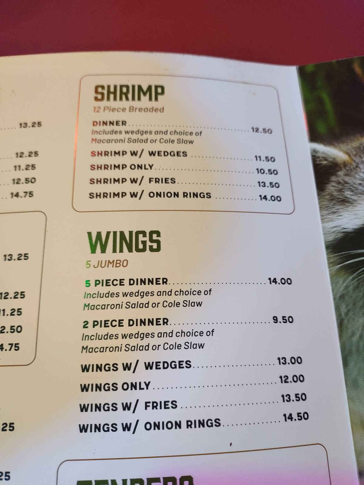 Menu at Alpine Inn pub & bar, Omaha