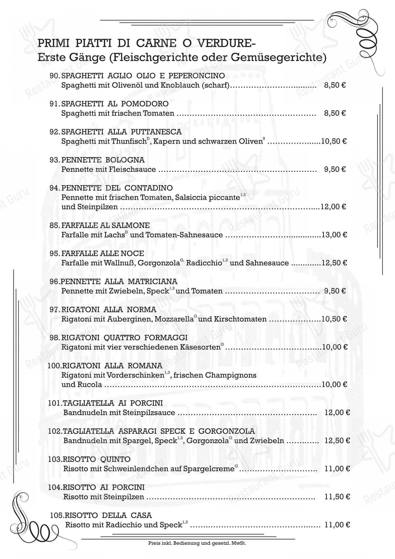 Speisekarte von Il Colosseo restaurant, Altötting