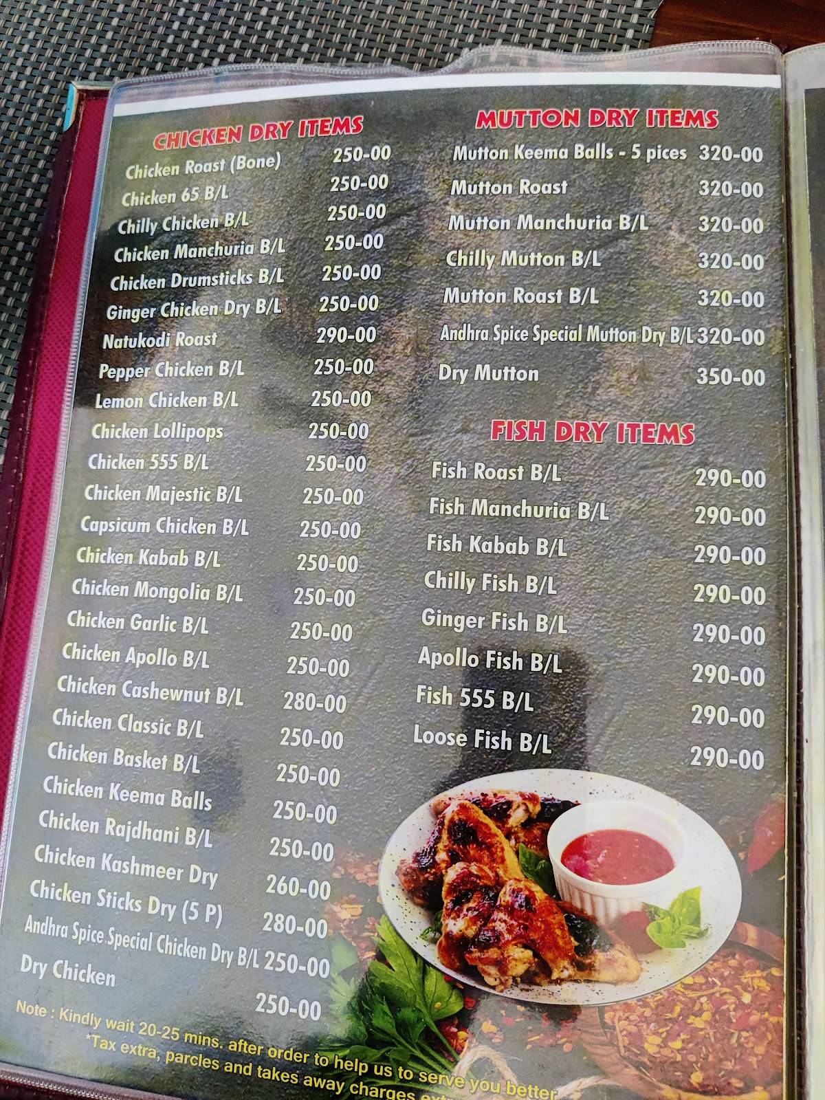 Menu at Andhra Spice Veg & Non Veg Family Restaurant, Madanapalle