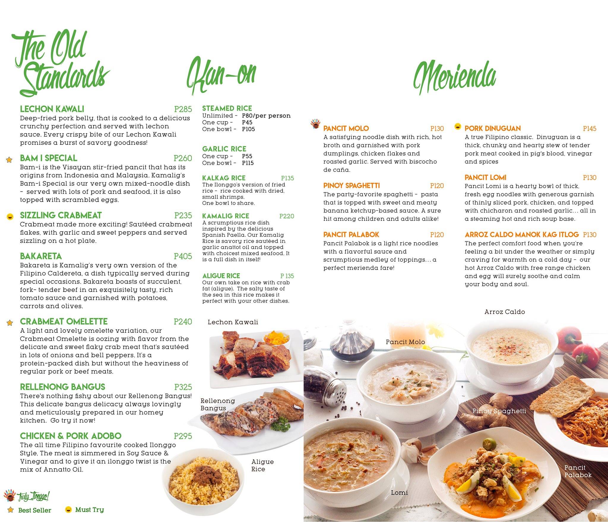Carta de Ang Kamalig Restaurant, Iloílo, Lot 24 & 26