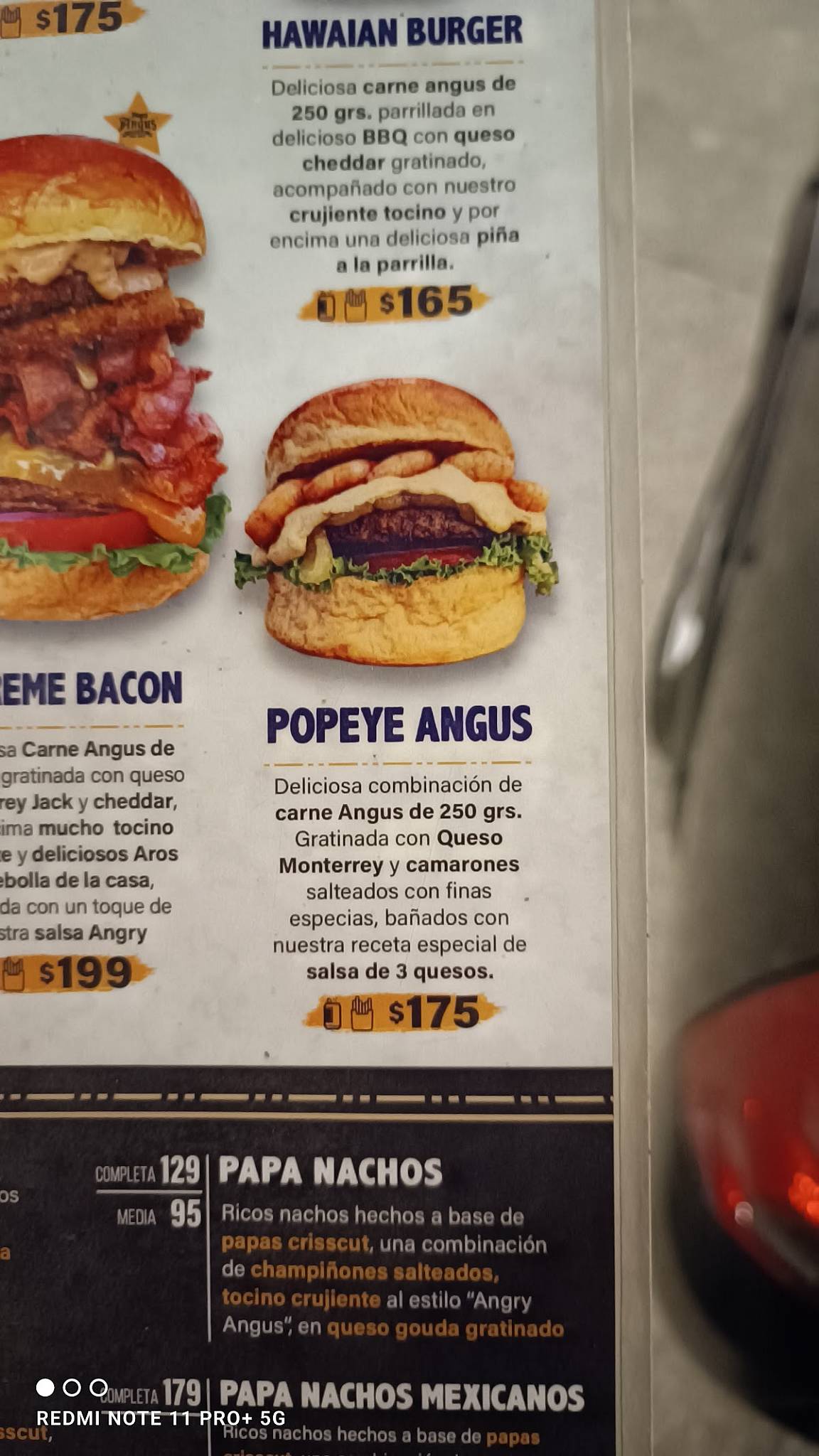 Carta del restaurante Angry Angus, Merida, Calle 18 Norte x 33 y 35 Col