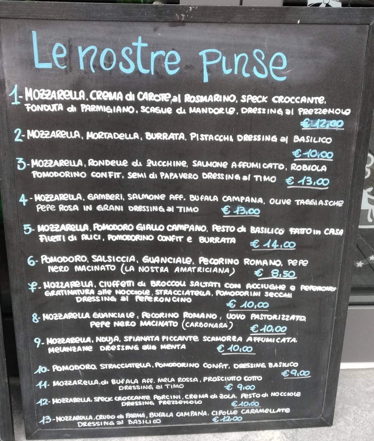 Menu da Antico Granaio La Pinseria ristorante, Rho