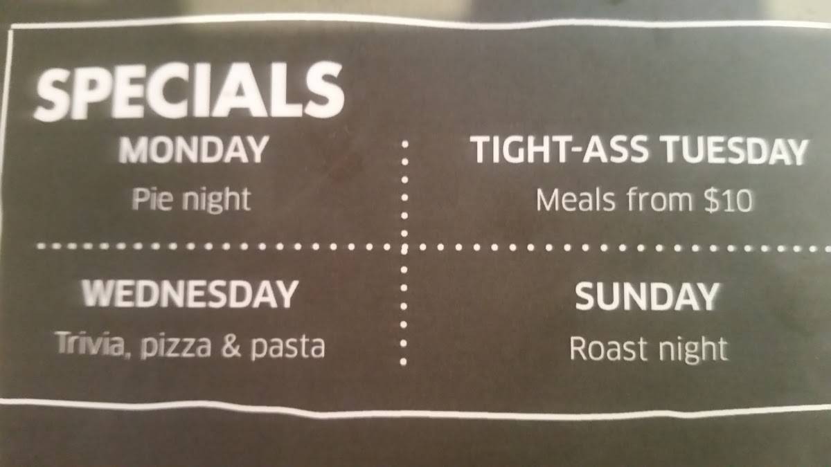 Menu at Appin Hotel pub & bar, Appin