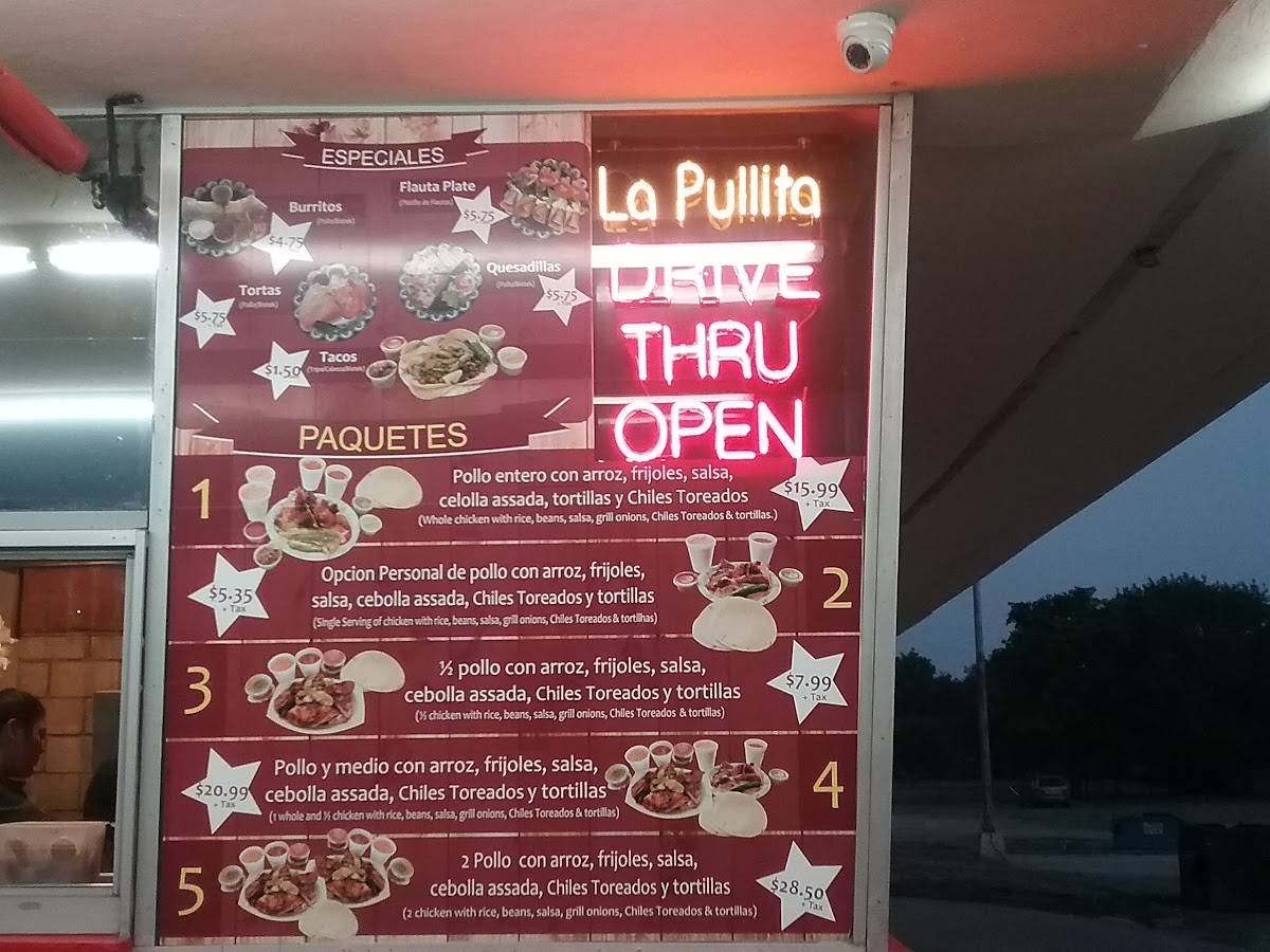 Menu at Pollos La Pullita restaurant, Arlington