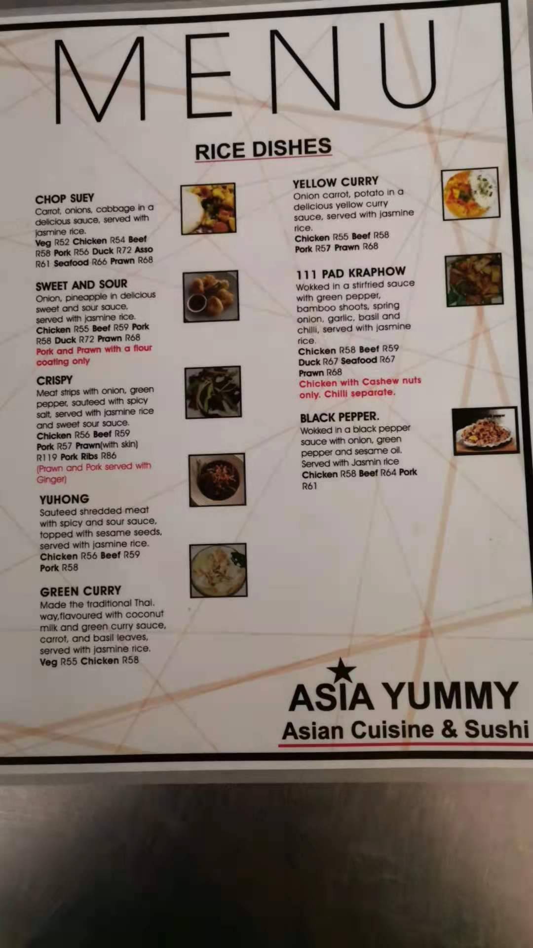 Menu at Asia Yummy CHINESE AND THAI FOOD GLENVISTA restaurant ...