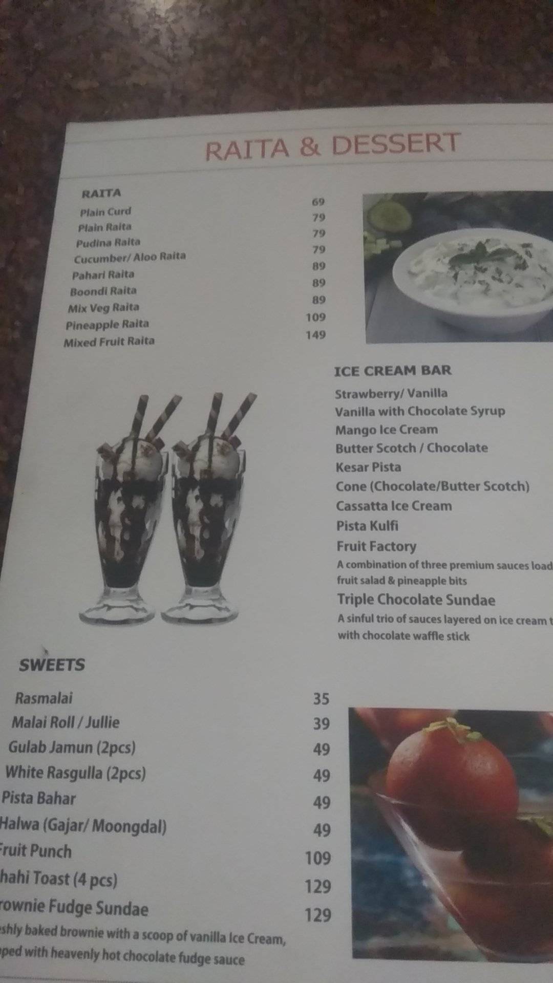 Menu at Atithi restaurant, Dewarchaur Kham, Transport Nagar