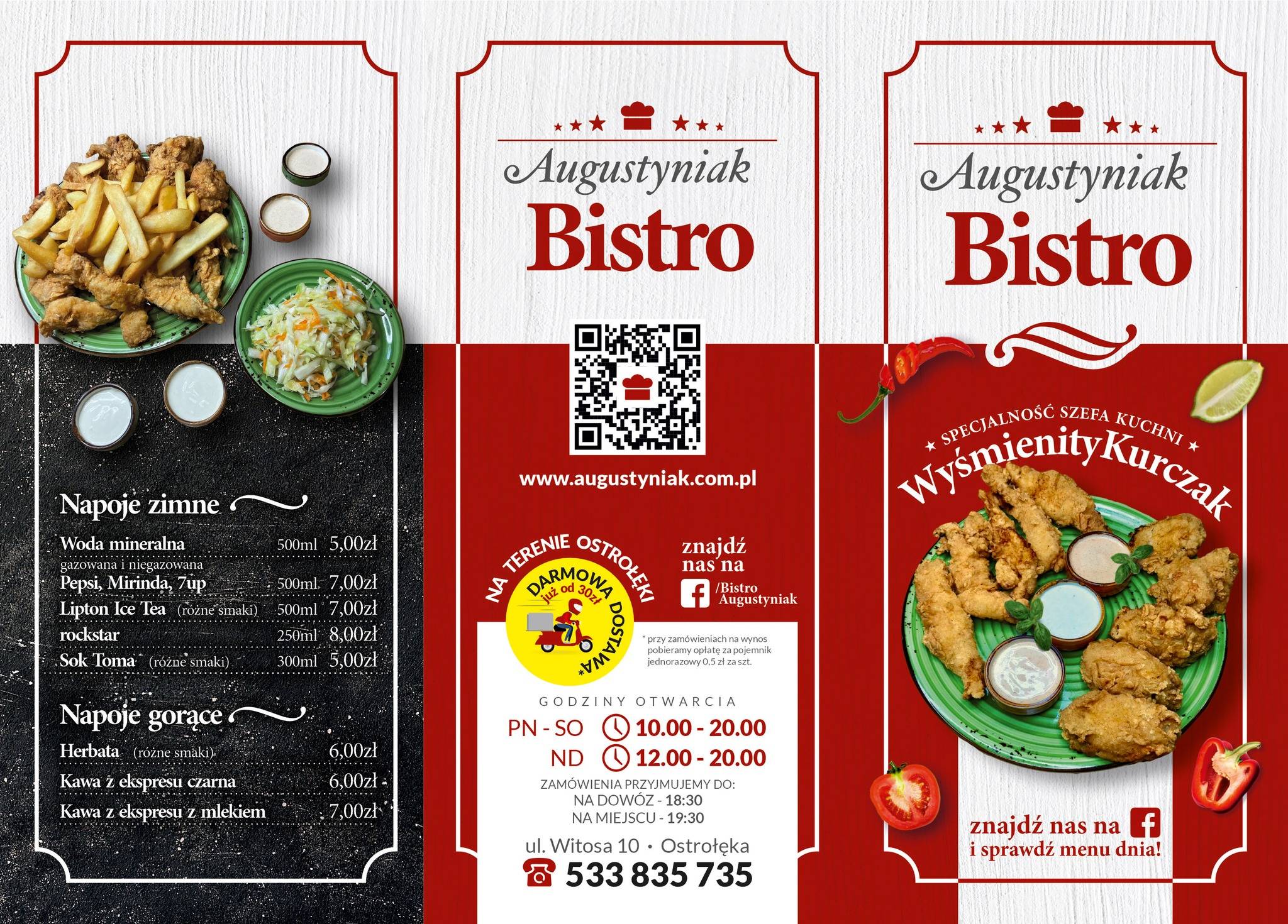 Menu at Augustyniak Bistro restaurant, Ostroleka