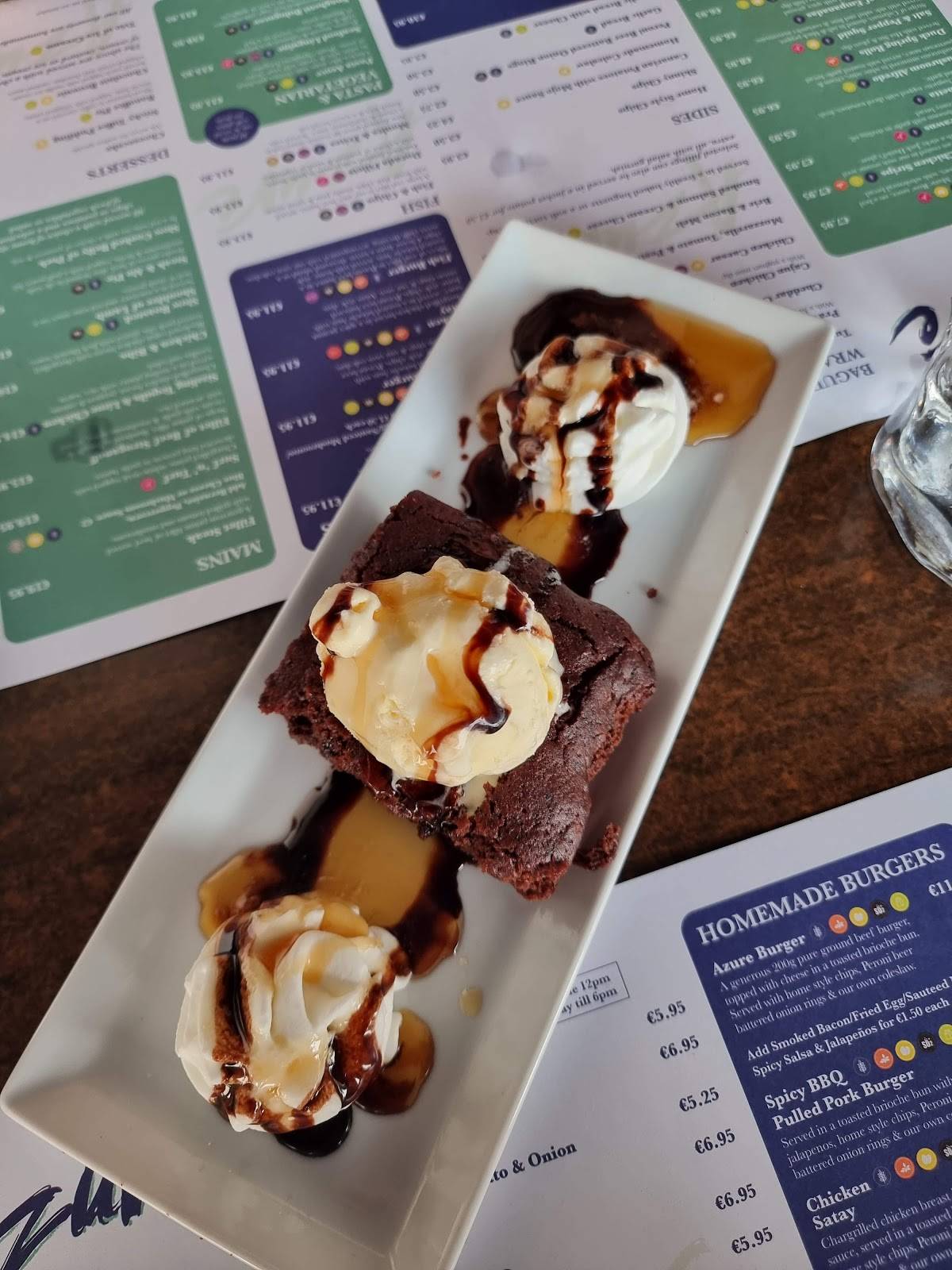 Menu at Azure Restaurant, Puerto Calero