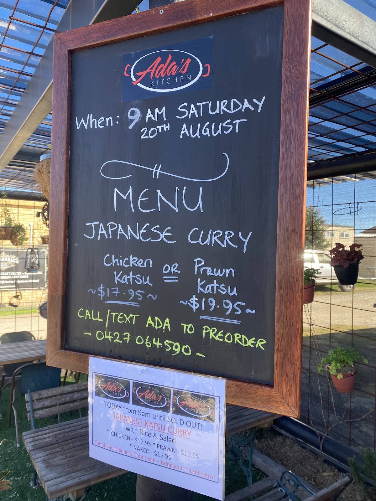 Menu at Bad Manners Cafe Tenterfield, Tenterfield