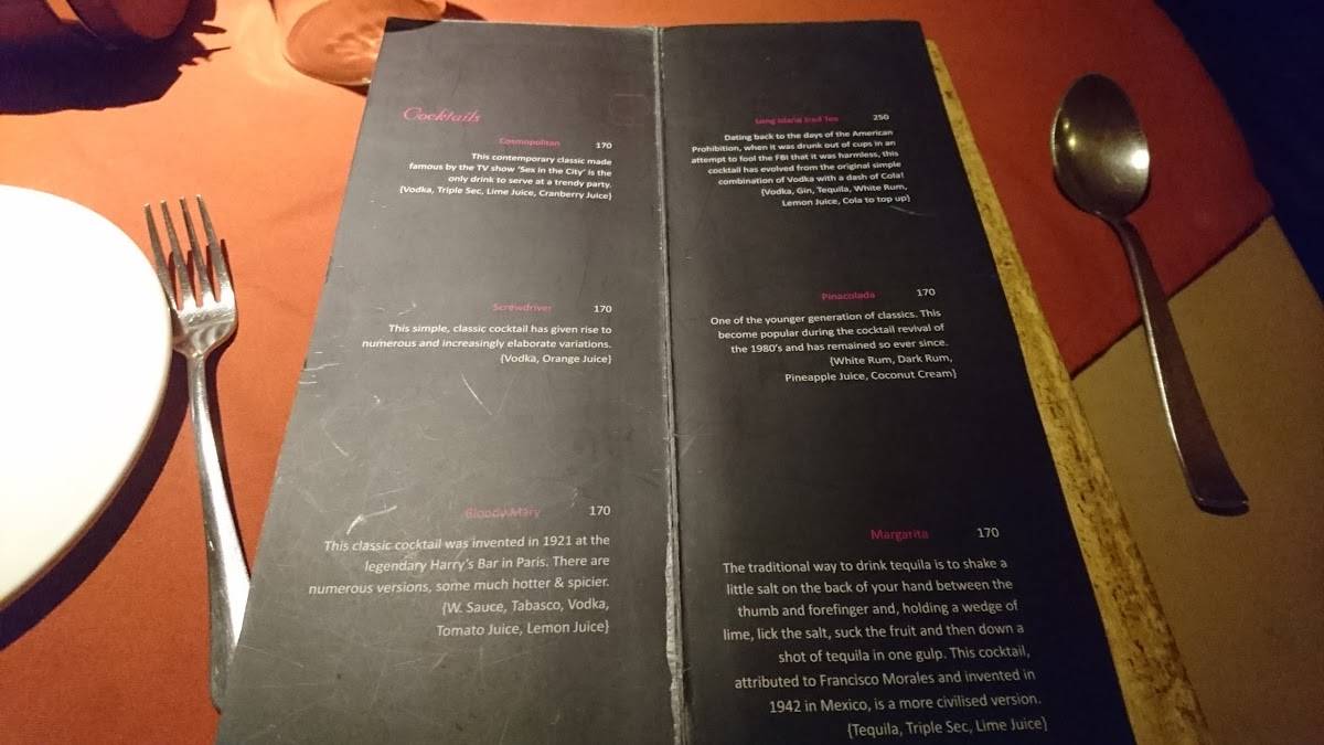 Menu at Peep Kitchen, Bambolim, Risara Luxury