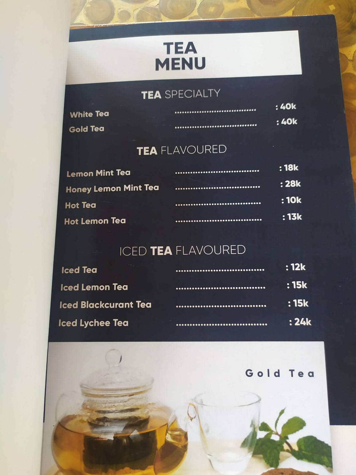 Menu at Banaran Sky View restaurant, Bawen