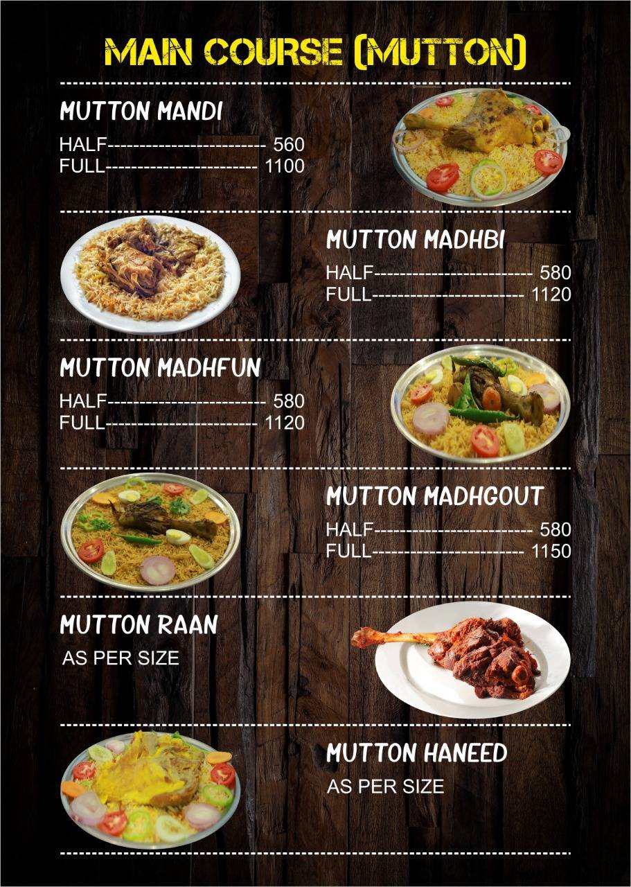 Menu at Mandi House, Bantwal, BC Road-Kaikamba