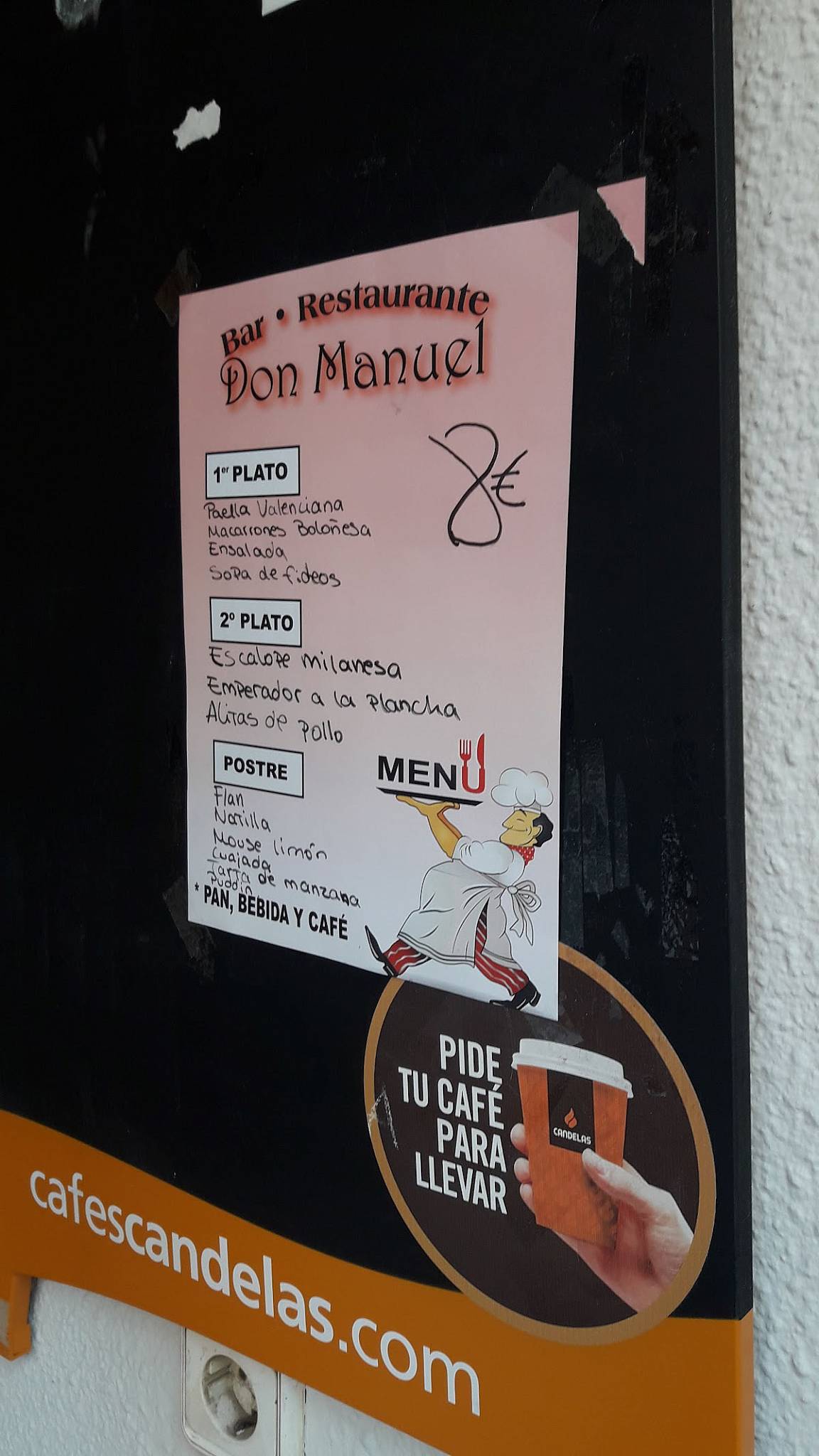 Carta de Bar / Cerveceria Don Manuel, Valencia