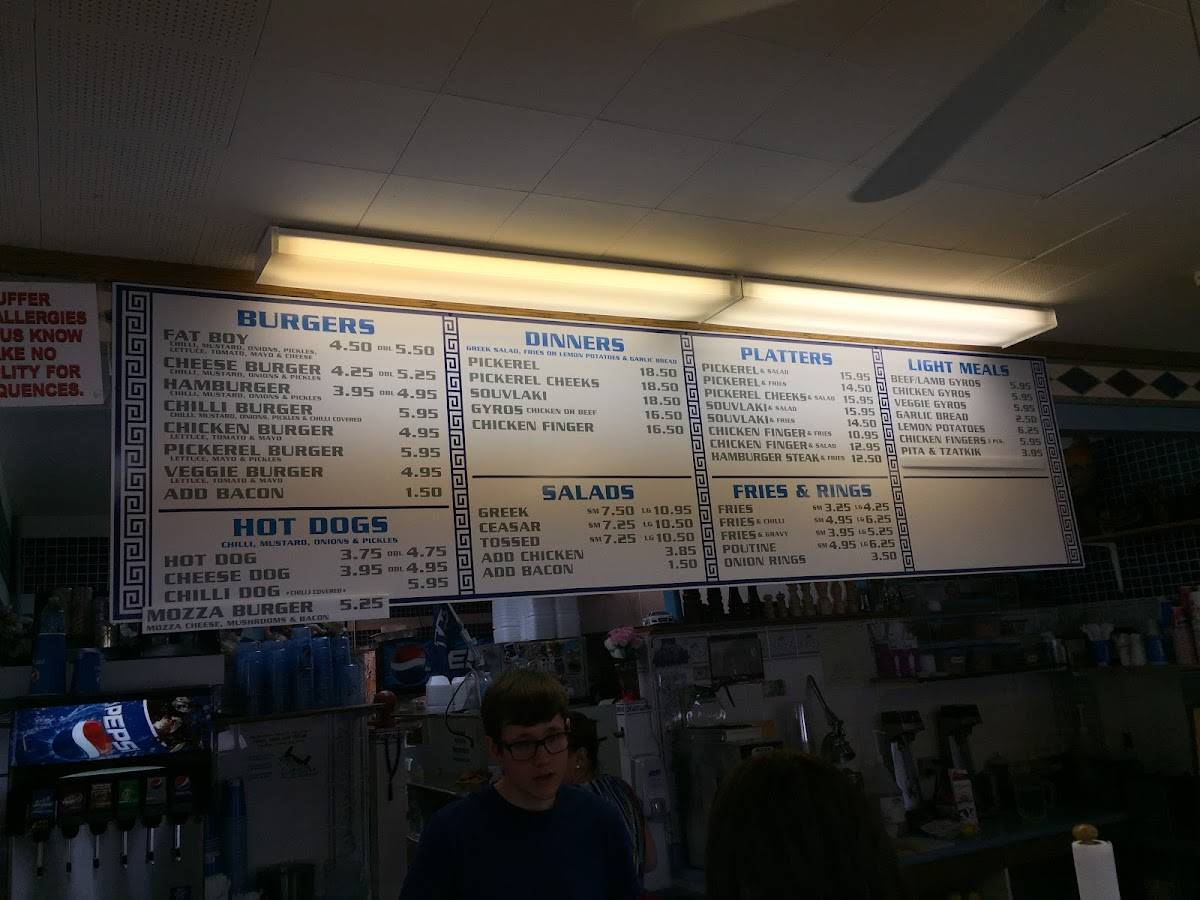 Menu at Beach Boy Restaurant, Gimli