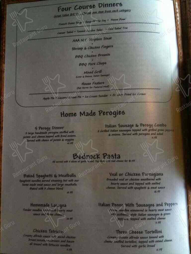 Menu at The Bedrock Bistro Inc restaurant, Hamilton