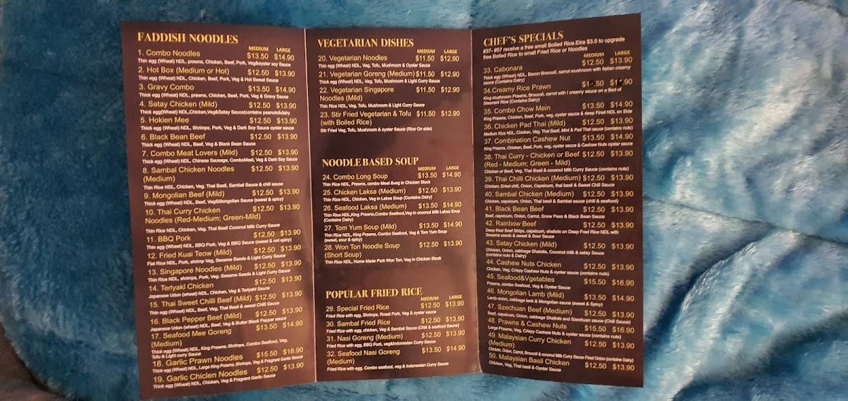 Menu at Bellygood restaurant, Cessnock