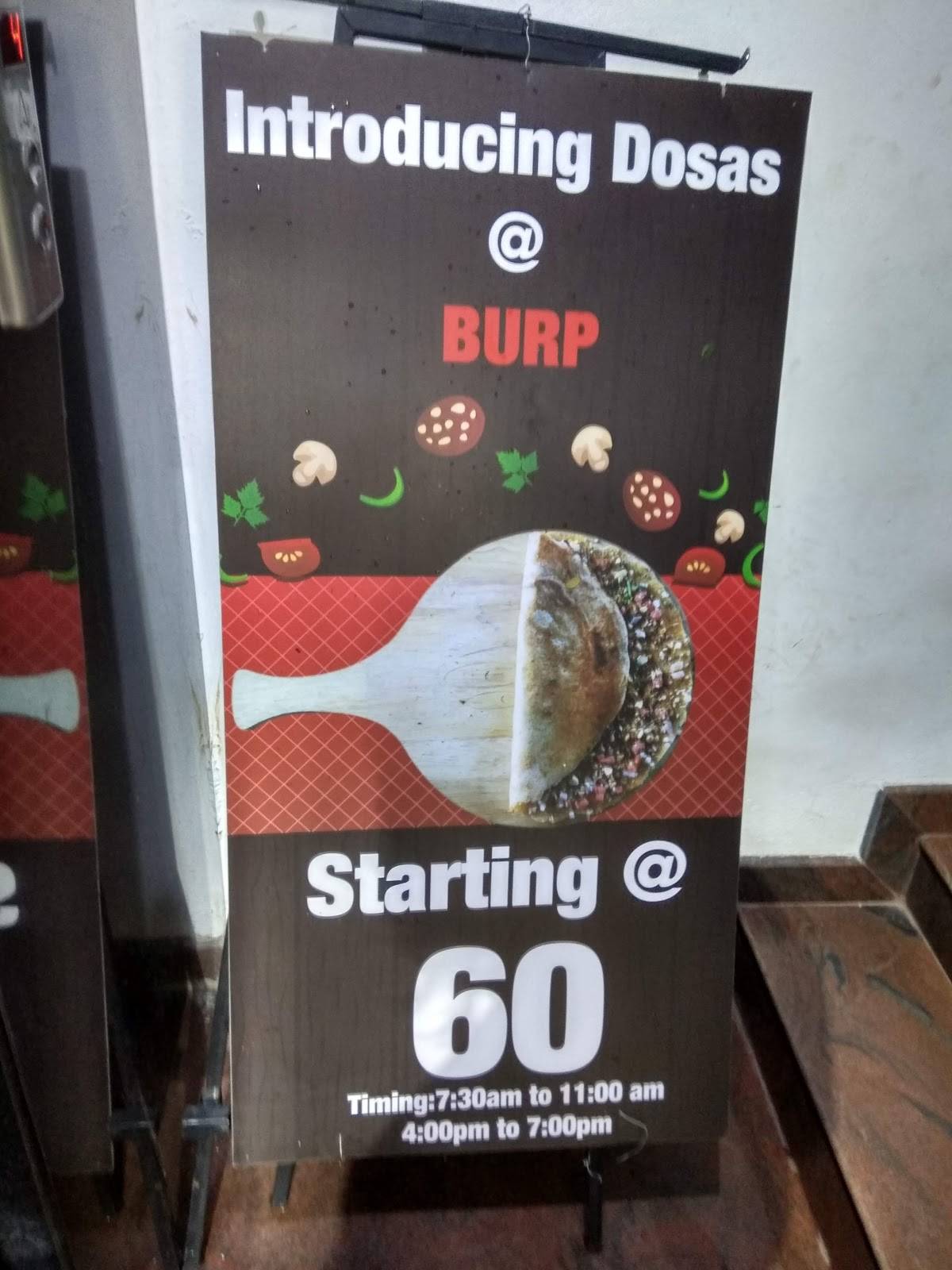 Menu at Burp, Bengaluru, New BEL Rd