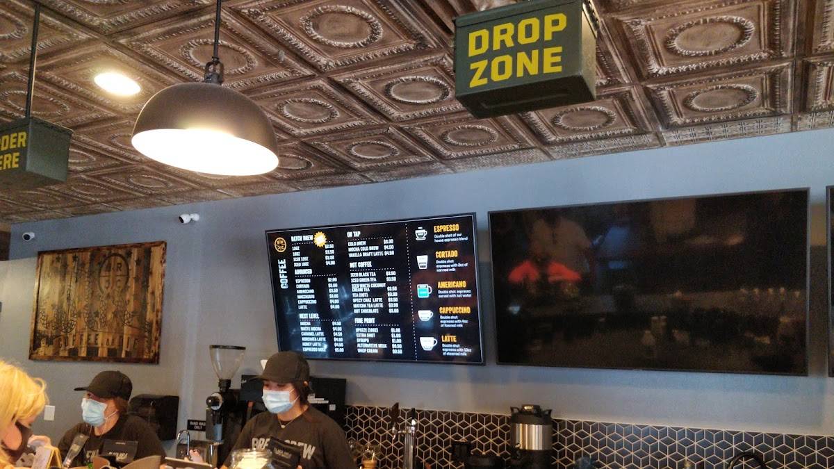 Menu at Black Rifle Coffee restaurant, Boerne