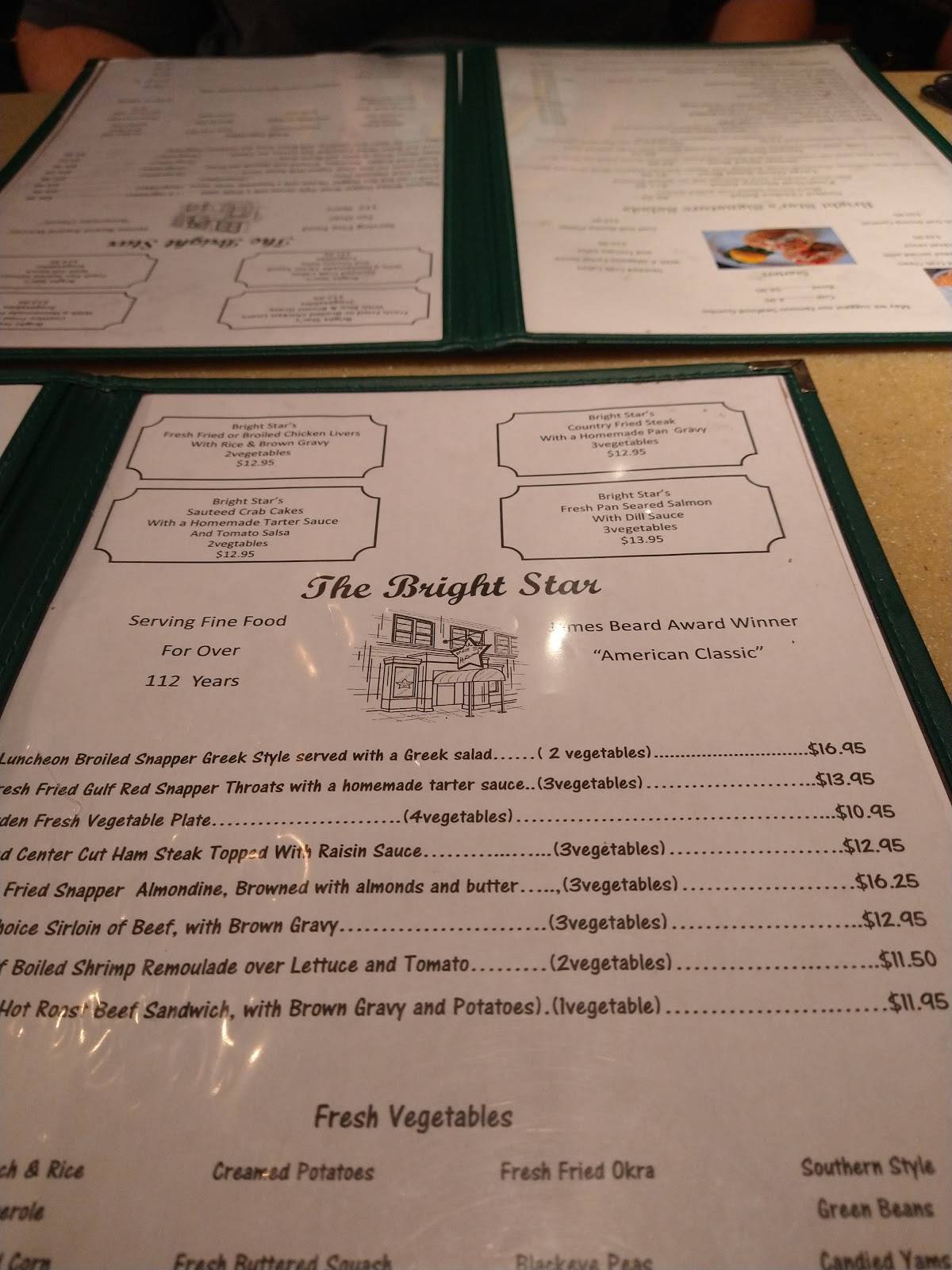 Menu at Bright Star Restaurant, Bessemer