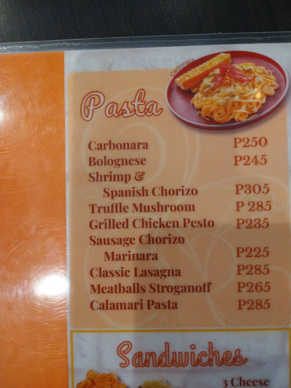 Menu at Brique Modern Kitchen cafe, Cebu City, ayala center cebu