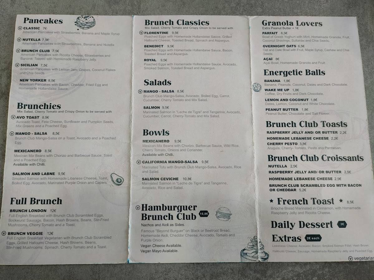 Carta de Brunch Club, Funchal