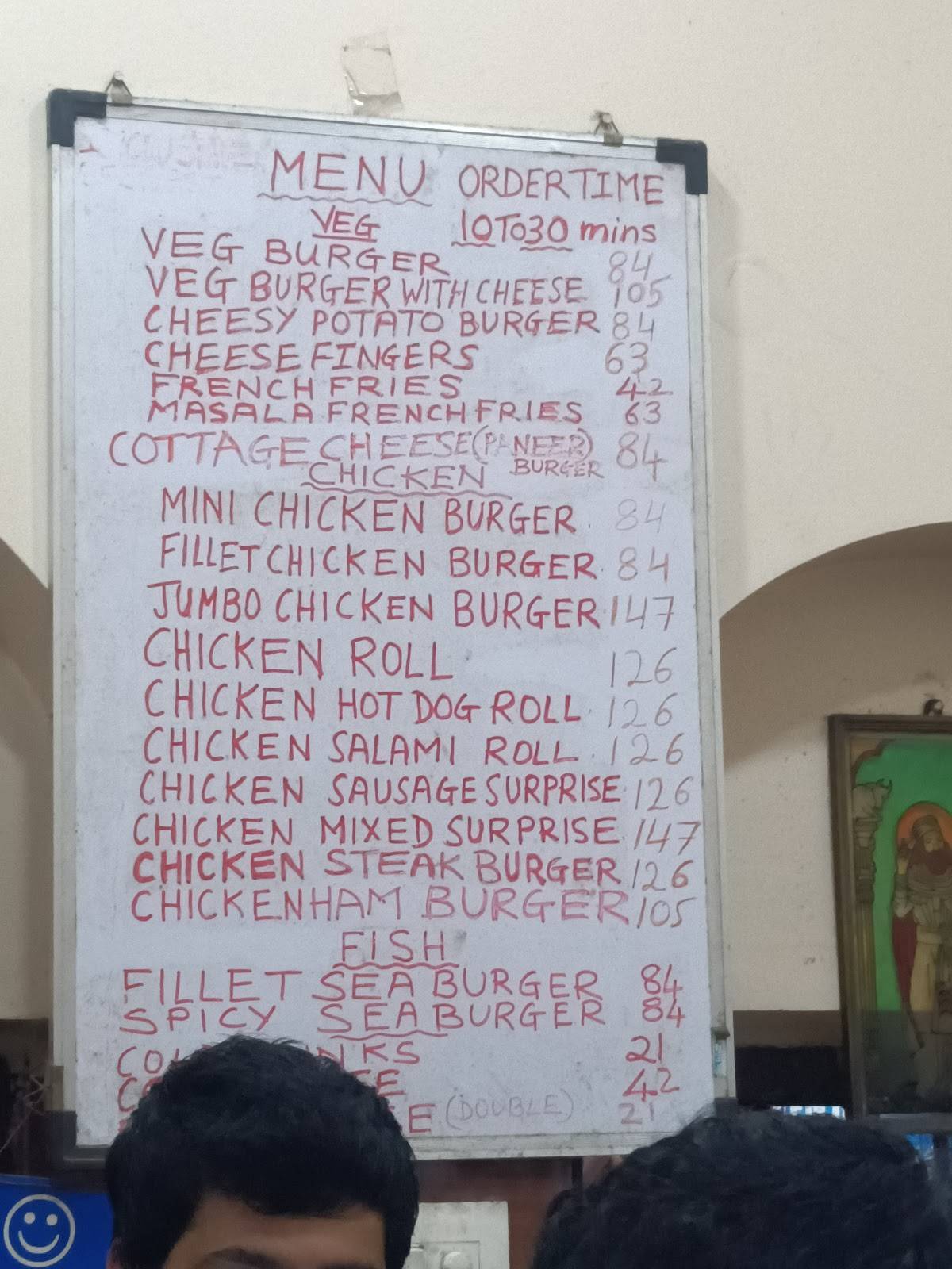 Menu at Burger - Camp Branch, Pune