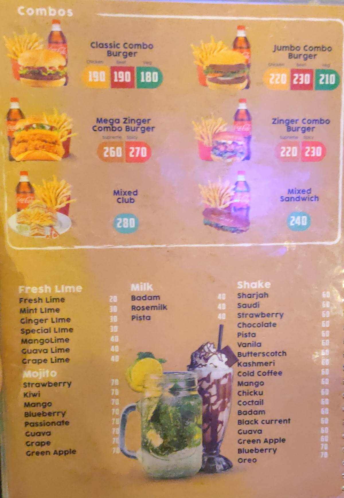 Menu at Burger Inn, Thrissur, Behind Ambika Arcade N.P Complex Manneth Lane