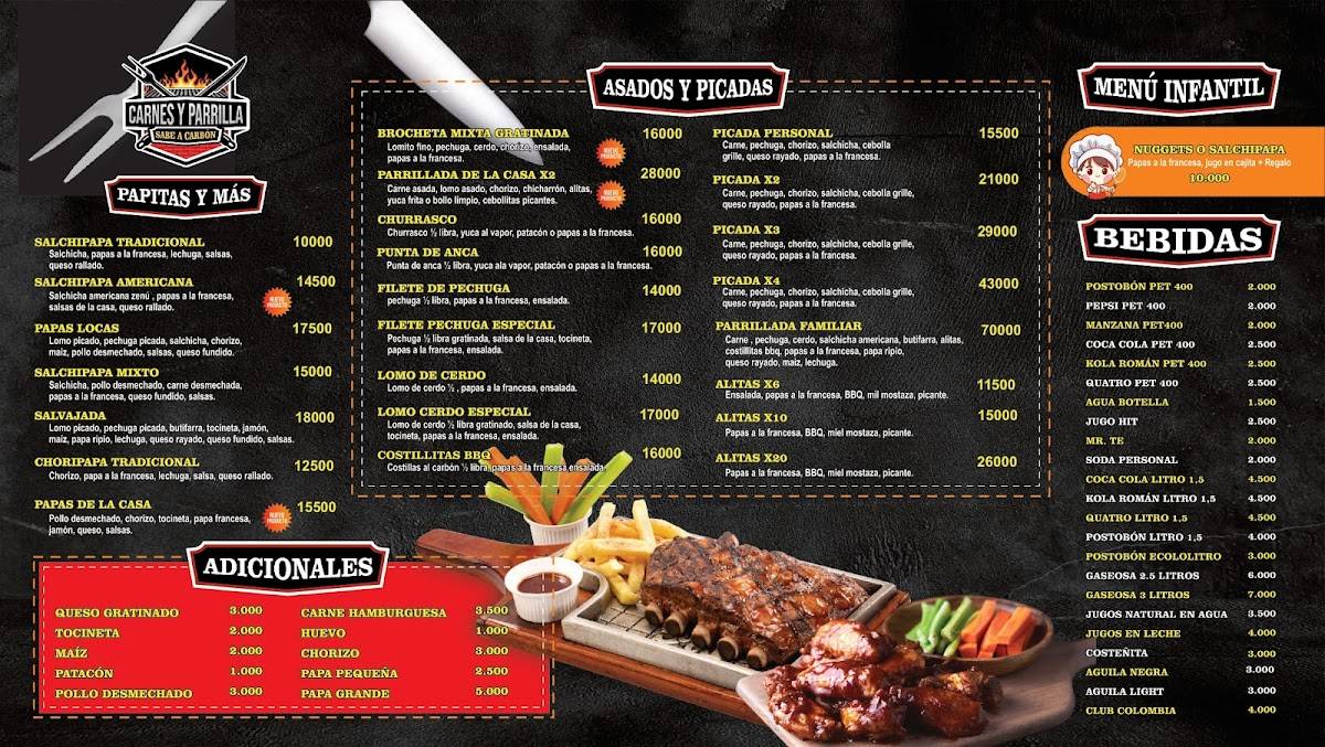 Menu at CARNES Y PARILLA restaurant, San Onofre