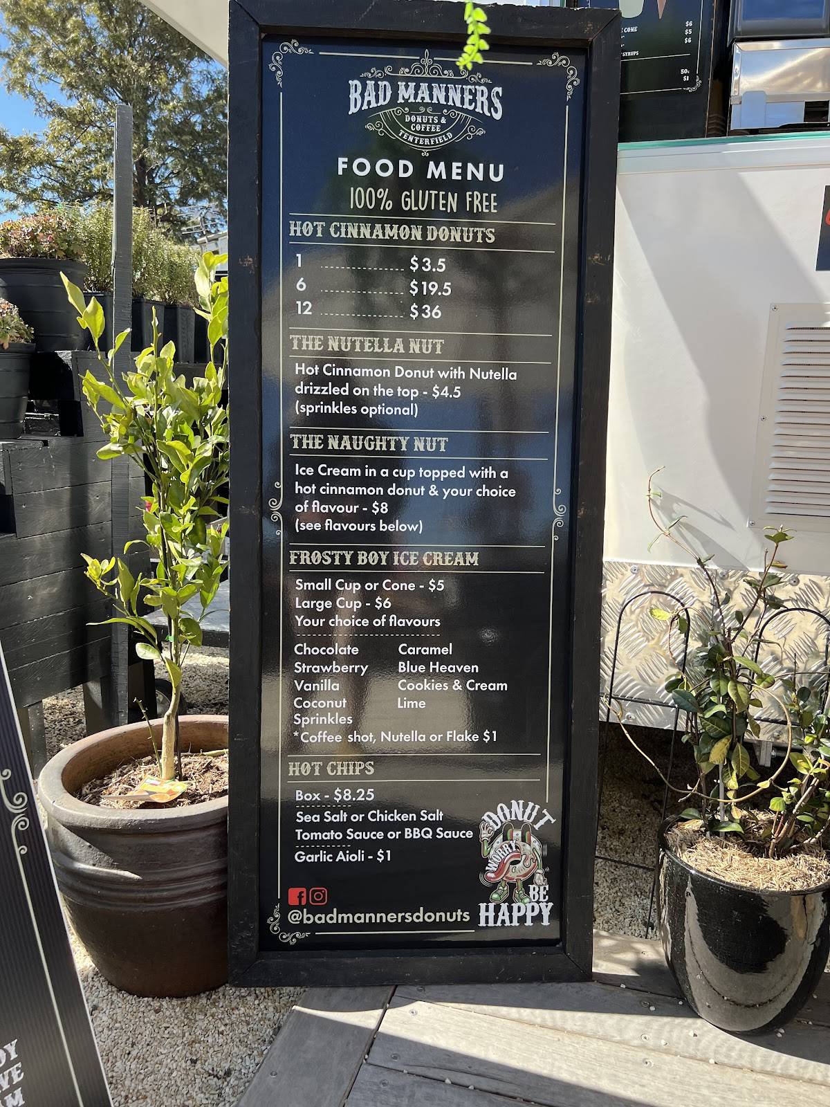 Menu at Bad Manners Cafe Tenterfield, Tenterfield