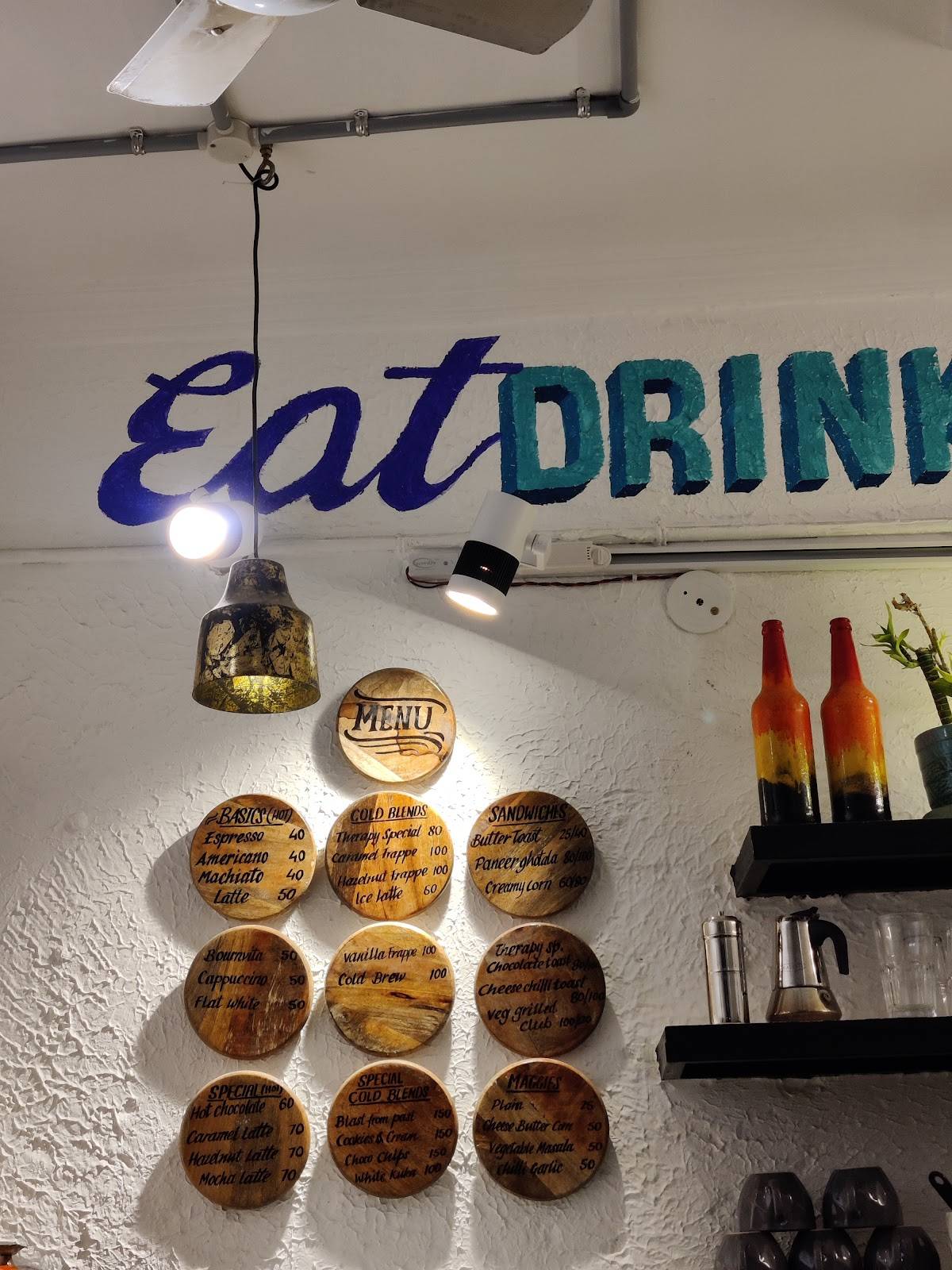 Menu at Coffee Therapy, New Delhi